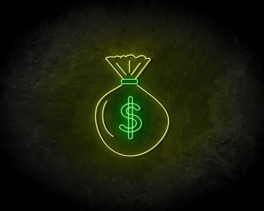 LED Neon Sign Money bag - The Neon Company - SE