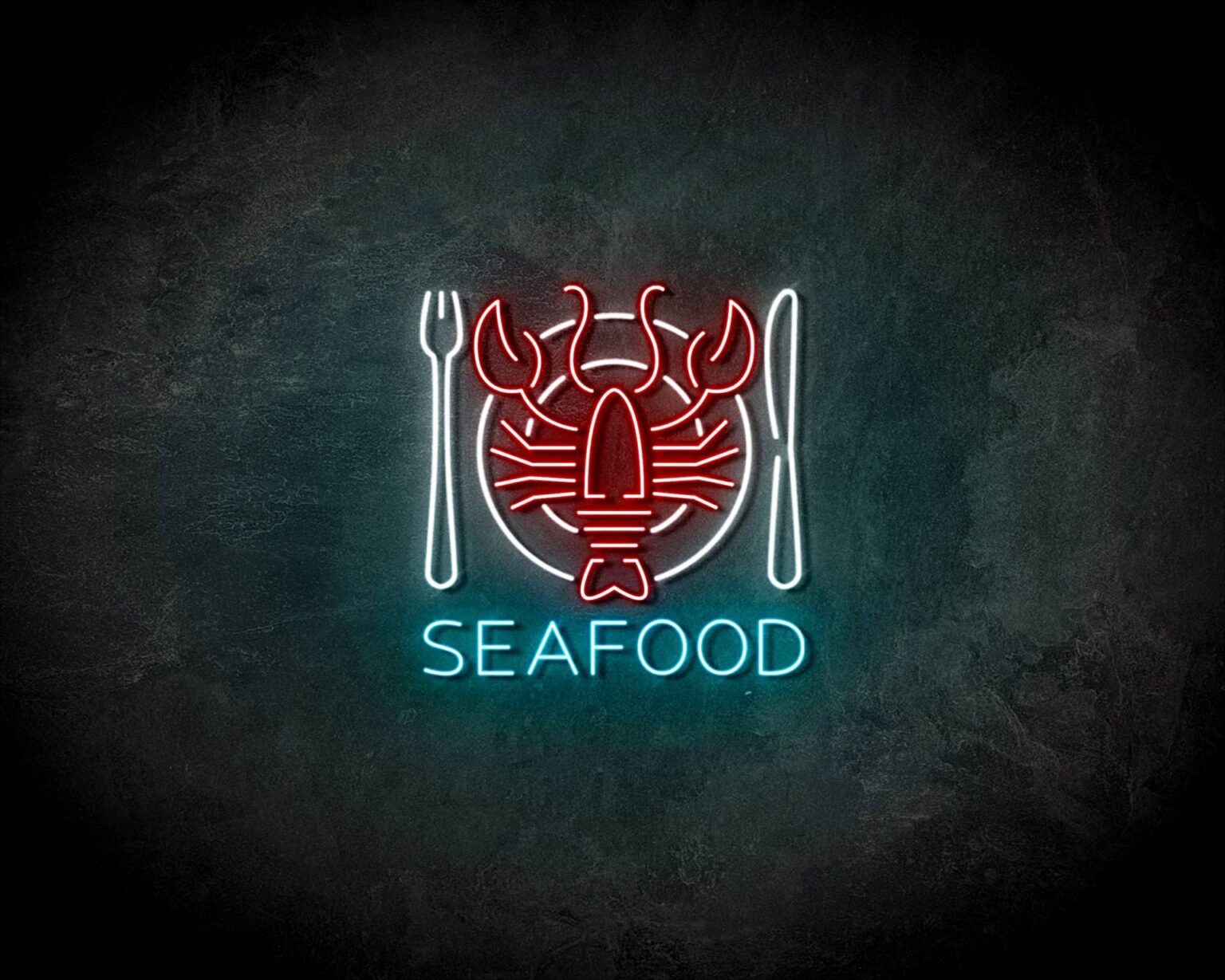 LED Neon Sign Seafood lobster - The Neon Company - SE